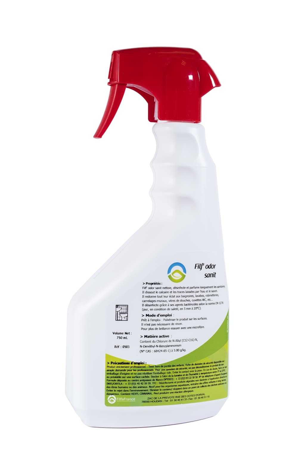 Nettoyant multi-usage sanitaire jasmin (750 ml) - Filfa France - Odero