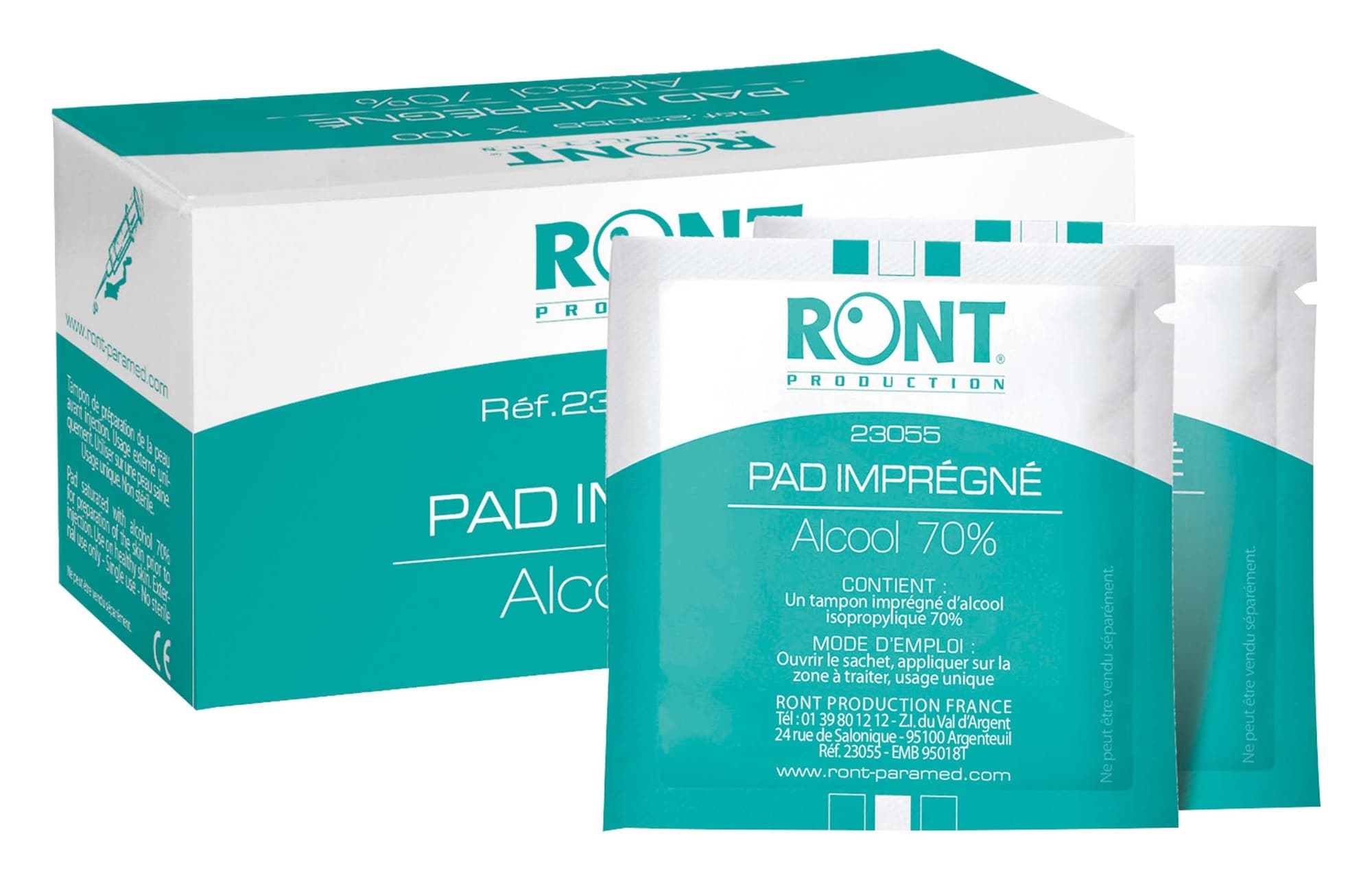 Tampon Alcool Isopropylique 60 X 26 mm 70% - Boite 100 - Odero